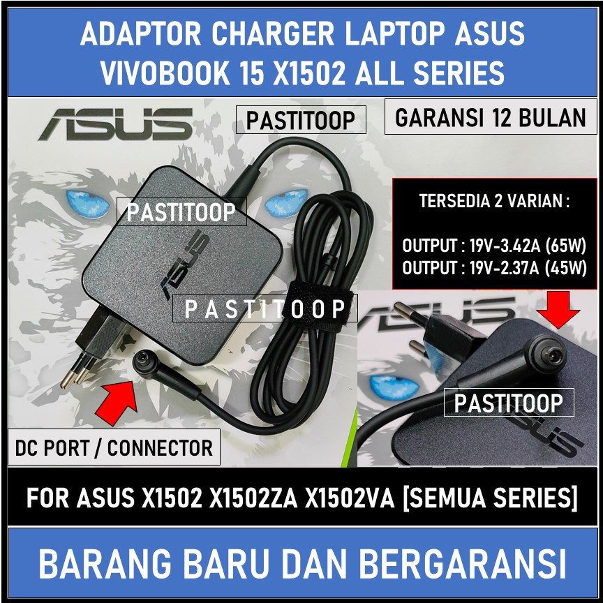 Jual Adaptor charger laptop Asus X1502 X1502ZA X1502VA Series | Shopee ...