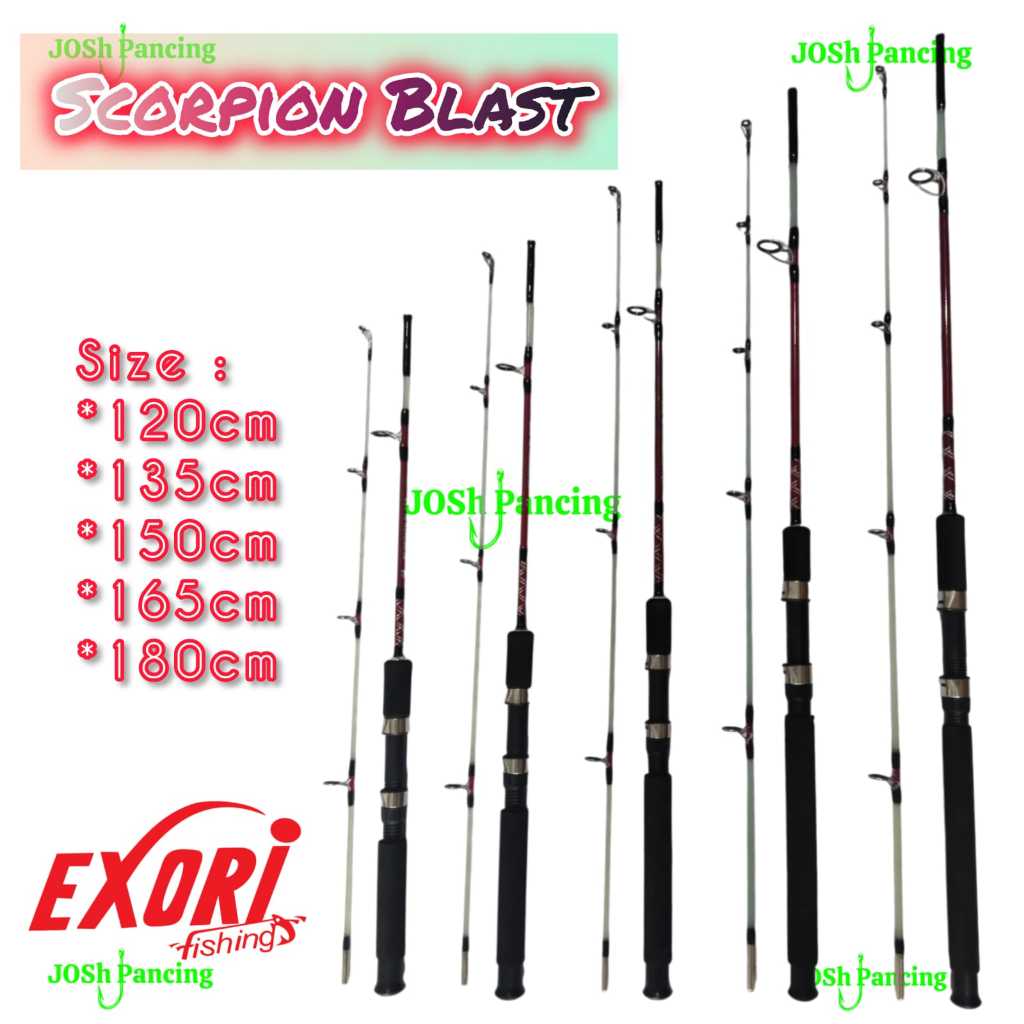 Jual Exori Scorpion Blast Joran Pancing laut 120 135 150 165 180 cm ...