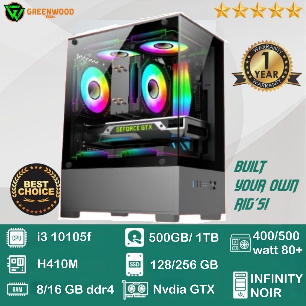 Jual PC CPU RAKITAN INTEL CORE I3 10105F VGA GTX NVDIA SIAP GAMING ...