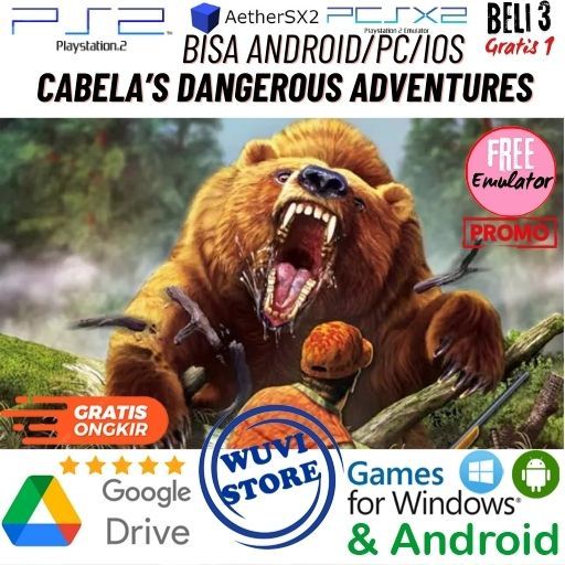 Jual PS 2 Cabela’s Dangerous Adventures | Bisa di PC / Android / IOS Plus Emulator | Beli 3 ...