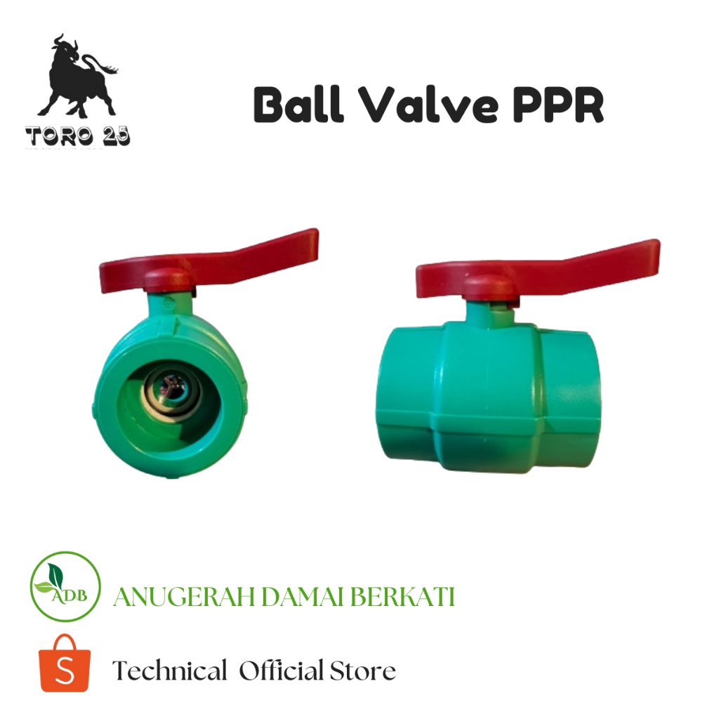 Jual BALL VALVE PPR Merk TORO 25 Made in Italy | Shopee Indonesia