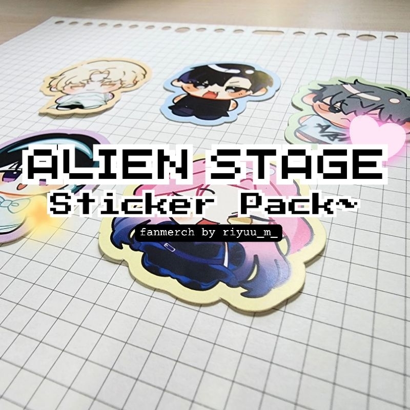 Jual ALNST Alien Stage sticker pack fanmerch by riyuu_m_ | Shopee Indonesia