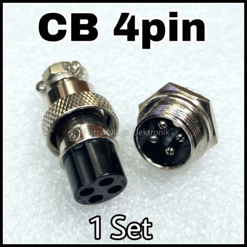 Jual Jack Connector CB 4 Pin Set / Socket CB 4 Pin | Shopee Indonesia