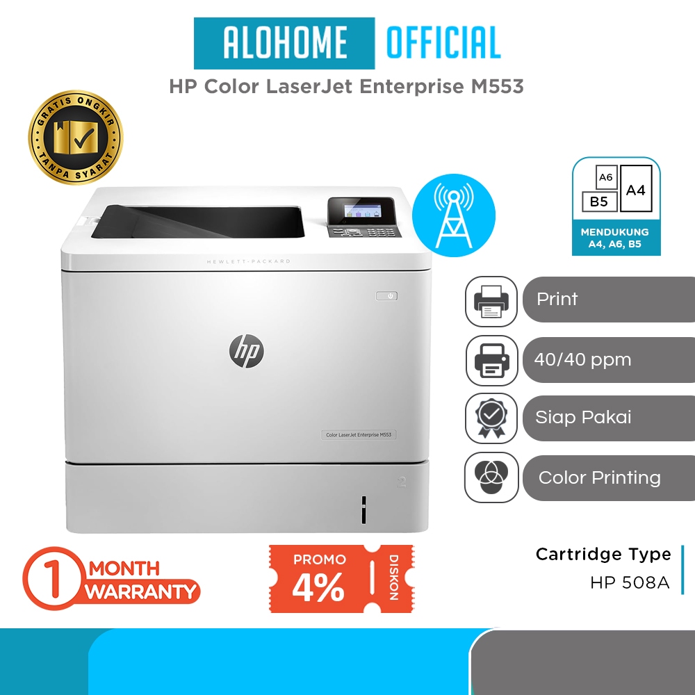 Jual HP Color LaserJet Enterprise M553 - Printer Laser Warna 40ppm, Auto Duplex & Kualitas ...
