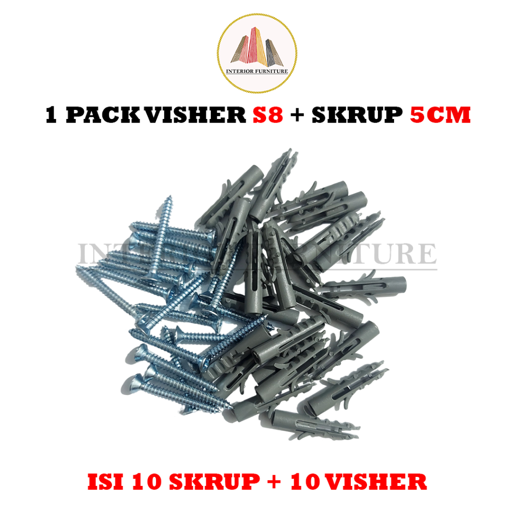 Jual Sekrup 5cm Spiser Set S8 Paket Skrup dan Spiser Screw set | Shopee ...