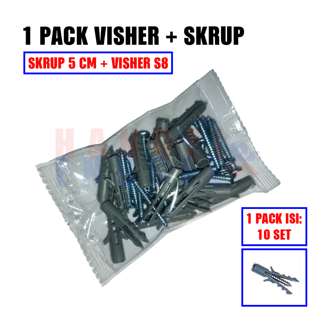 Jual Spiser Set Sekrup Screw Spiser S8 Skrup Set 5 CM | Shopee Indonesia