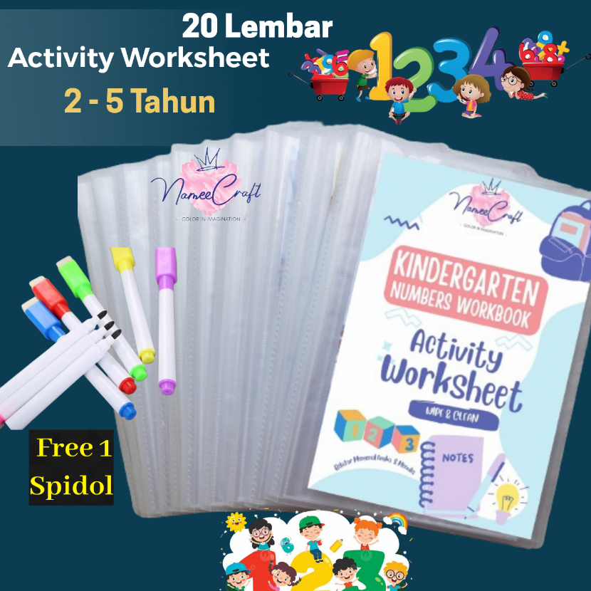 Jual NEW BUKU AKTIVITAS PERTAMAKU WORKSHEET WIPE AND CLEAN ANGKA ...