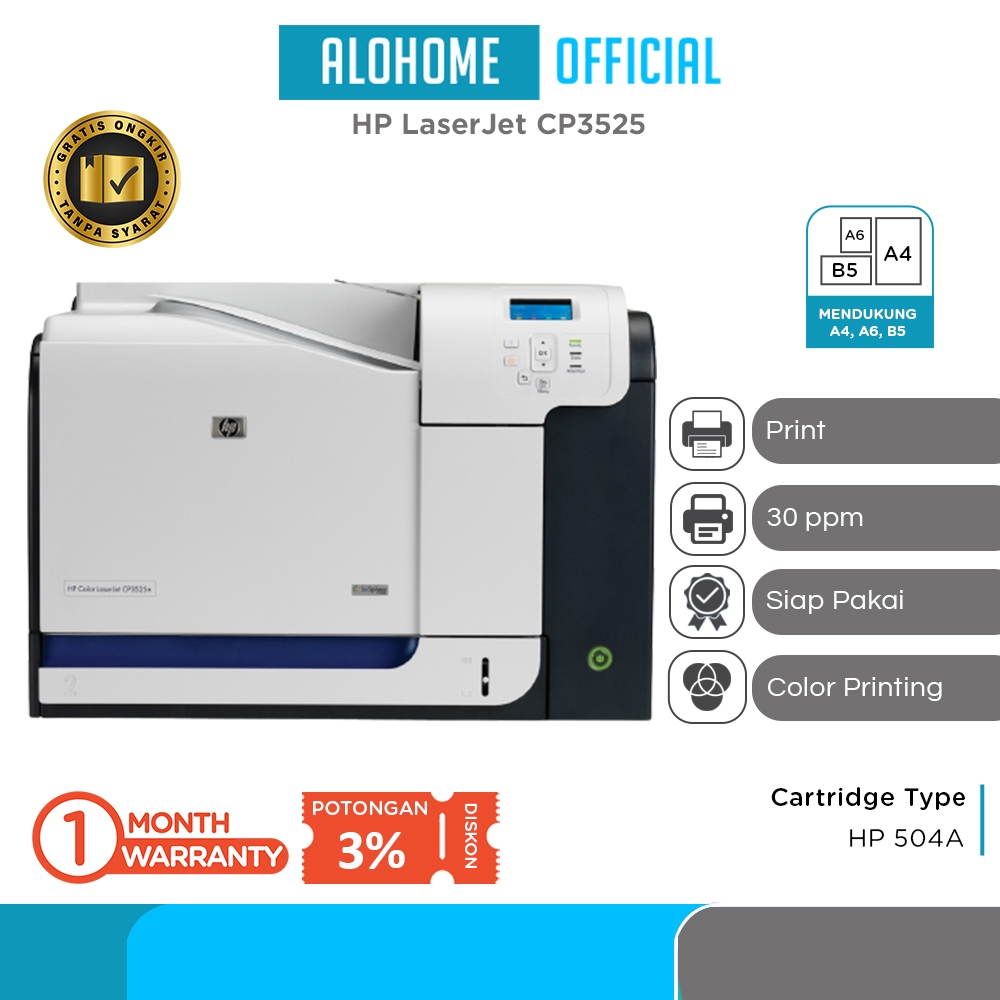 Jual Printer HP LaserJet Color CP3525 Duplex Manual | Laser Warna ...