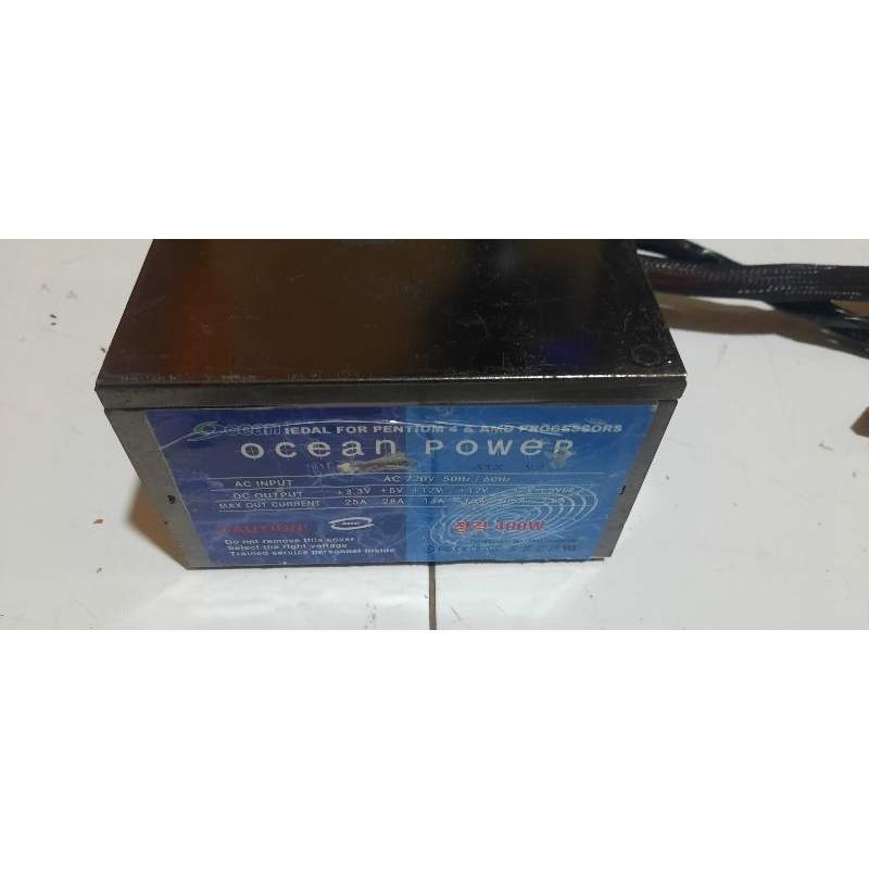 Jual PSU Power Supply 12mm Fan OCEAN POWER ATX V2.2 400W 4/8 & 6 Pin ...