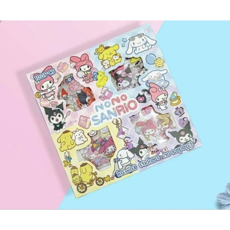 Jual Stiker besar labubu,Momo,Sanrio viral isi 100 pcs | momo mix isi ...
