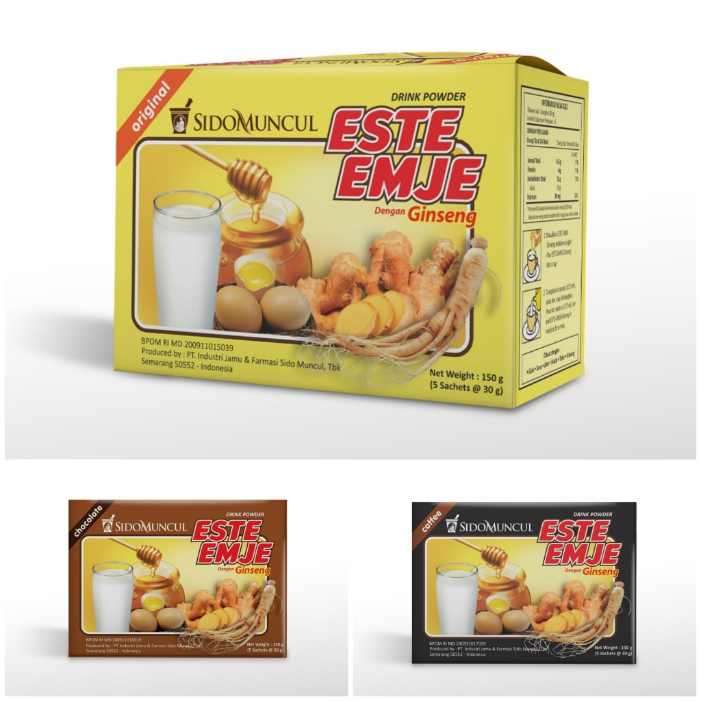 Jual STMJ Este Emje 1 DUS @ 5 SACHETS - Rasa Original / Susu / Coklat ...