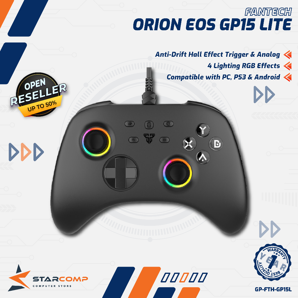 Jual Fantech Orion EOS Lite GP15L Gaming Gamepad Fantech GP15L Wired RGB | Shopee Indonesia