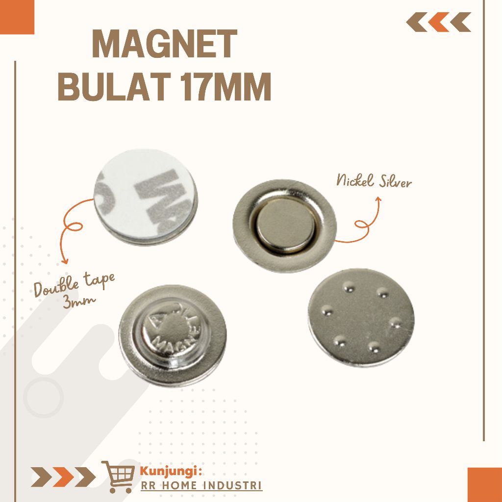 Jual Magnet Caution Bulat Name Tag/ Nama Dada/ Pin Lencana/ Diameter ...