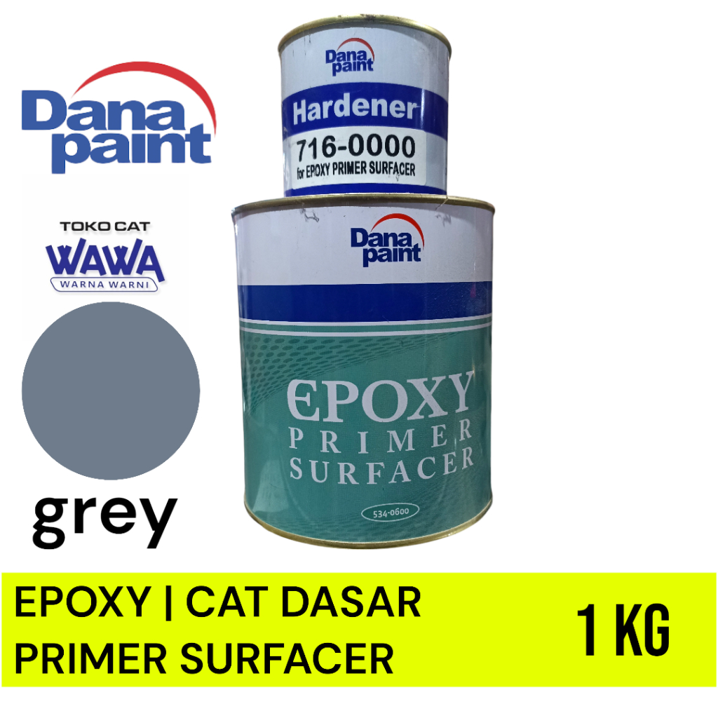 Jual DANA PAINT 534-0600 EPOXY PRIMER SURFACER GREY epoxy cat dasar anti karat 1kg set plus ...