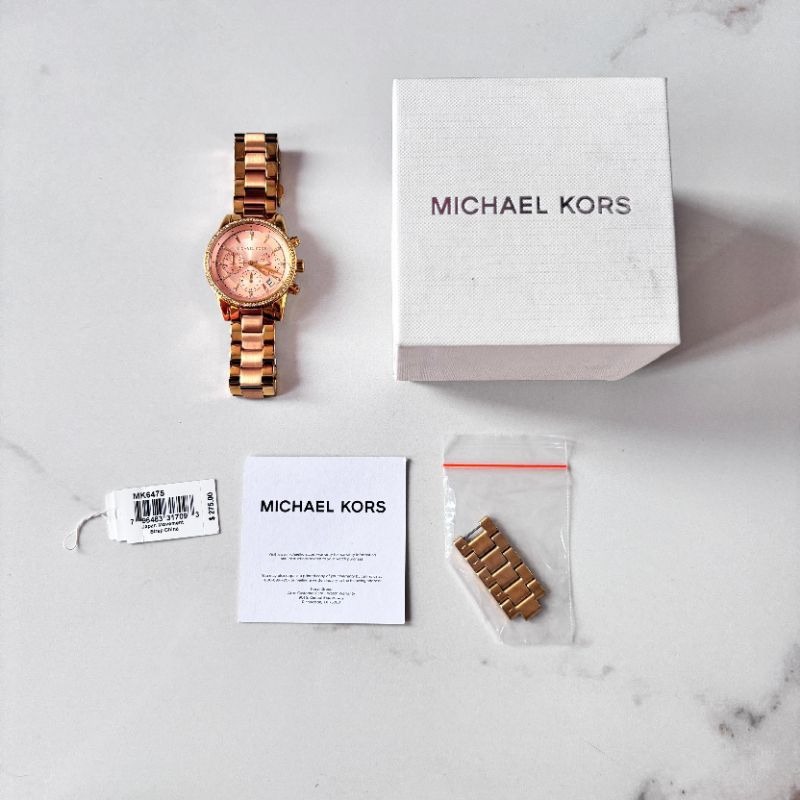 Jual MK Michael Kors Watch Rose Gold Original | Shopee Indonesia