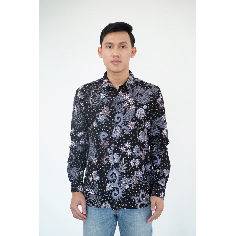 Jual Karunia Batik Tumbukan Urut Kemeja Batik Modern Pria (SLIM FIT) | Shopee Indonesia