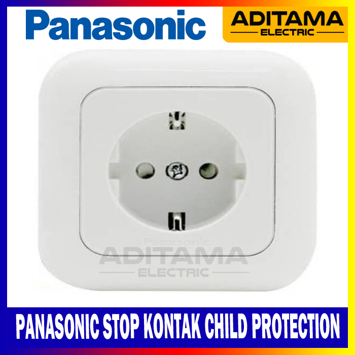 Jual PANASONIC STOP KONTAK CHILD PROTECTION INBOW WIDE SERIES WEJP-1121 ...