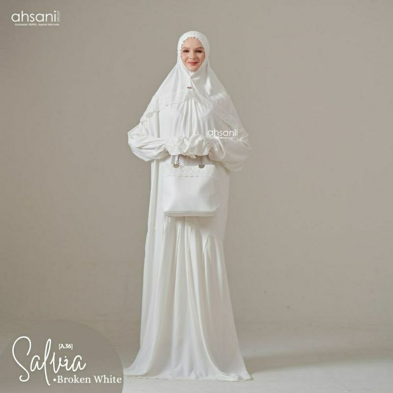 Jual Mukena Terusan Ahsani Salvia A36 | Shopee Indonesia