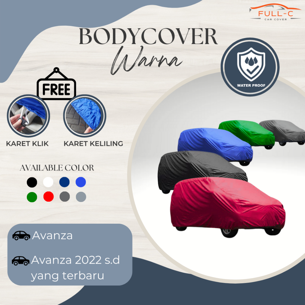 Jual Cover penutup mobil warna outdoor waterproof untuk avanza, avanza ...