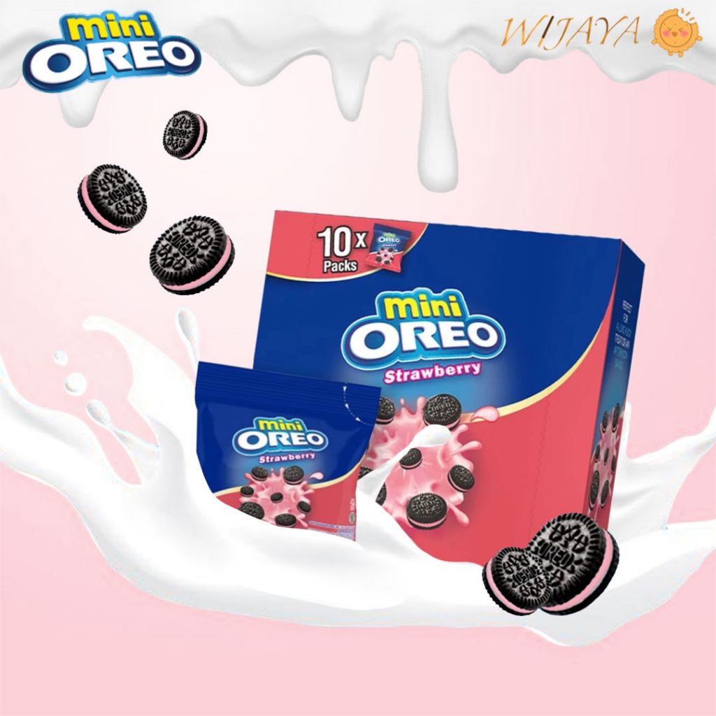 Jual Mini Oreo Rasa Original/Strawberry/Cokelat 20.4g*10pcs | Shopee ...