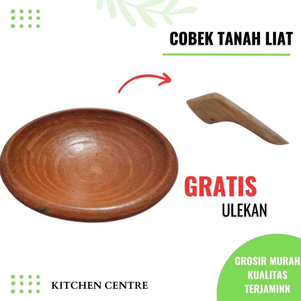 Jual 1Set Cobek Tanah Liat Coet Tanah Liat Set Ulekan Lumpang Tanah Liat Asli | Shopee Indonesia