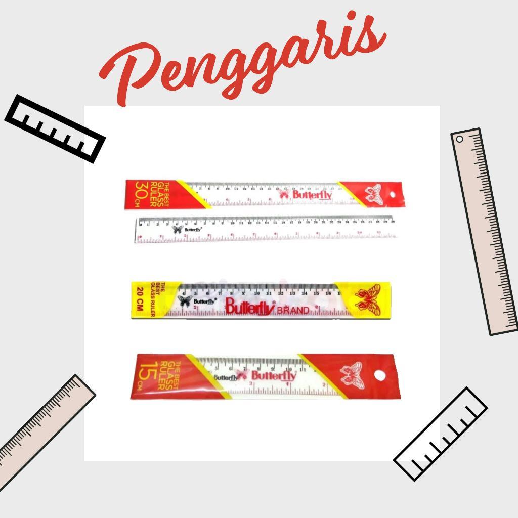 Jual Penggaris Mika Butterfly 30/20/15 cm | Shopee Indonesia