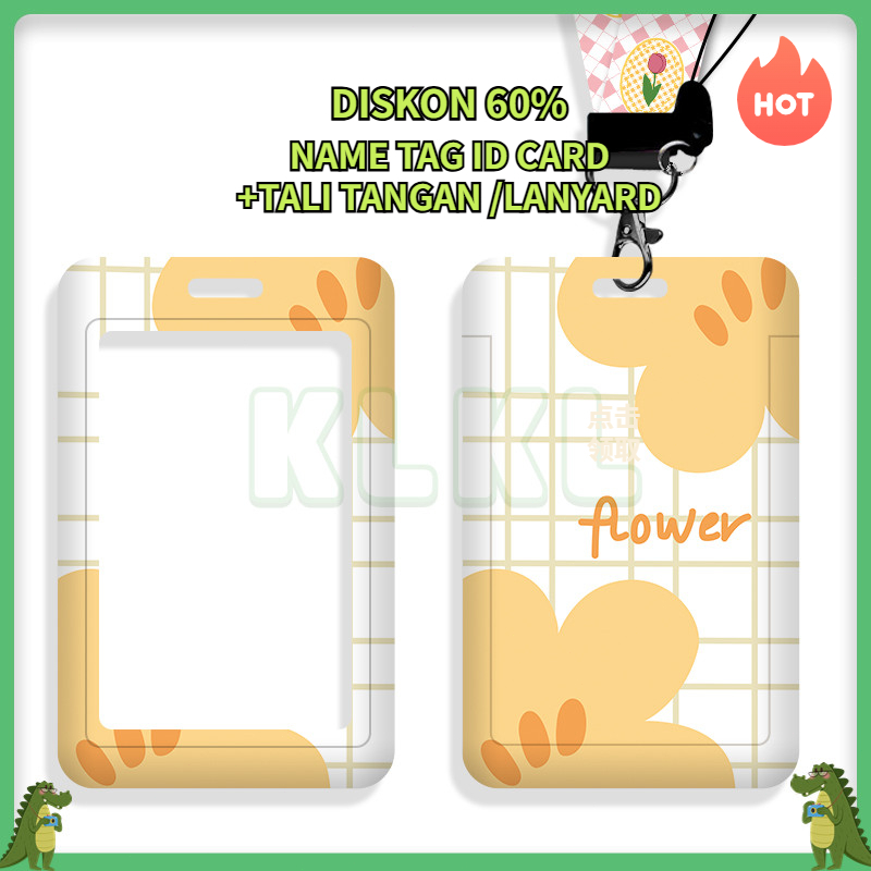 Jual KLKL Id Card Holder Lucu Tempat Id Card Bening Gantungan Kartu Id ...