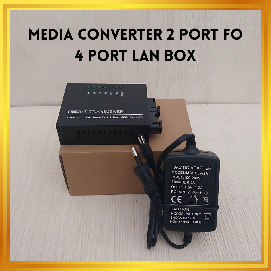 Jual Media Converter 2 Port FO 4 Port LAN Box | Shopee Indonesia