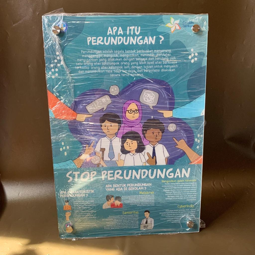 Jual Poster Akrilik Apa itu Perundungan | Akrilik Edukasi Sekolah | Papan Akrilik Stop Bullying ...