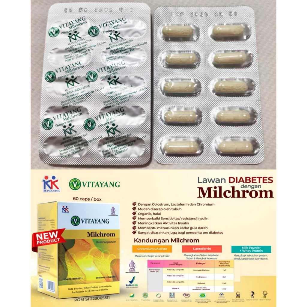Jual Vitayang Milchrom Ecer / Strip Suplemen Diabetes Resistensi ...
