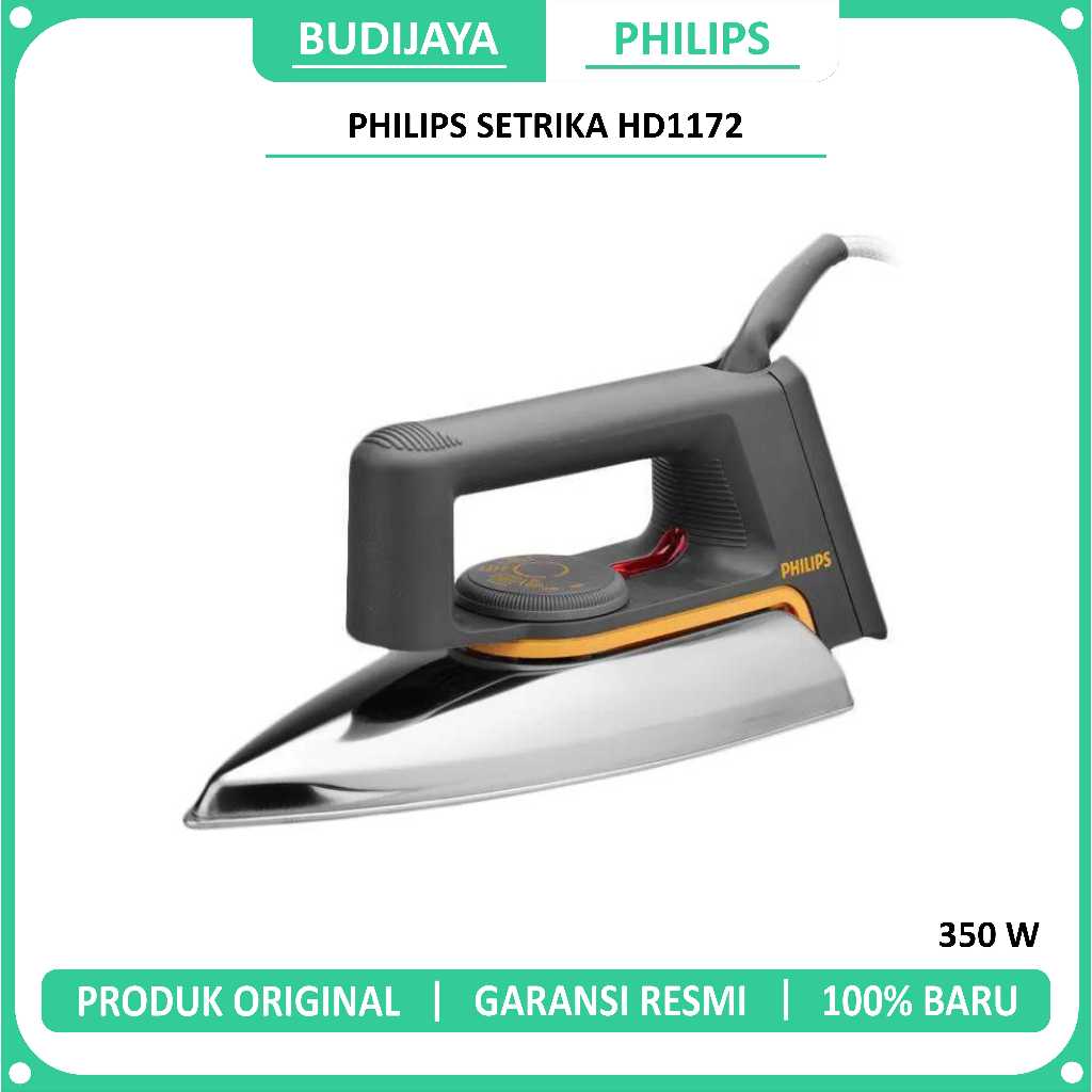 Jual Philips Setrika Kering Classic HD1172/99 - Hitam Tapak Anti ...