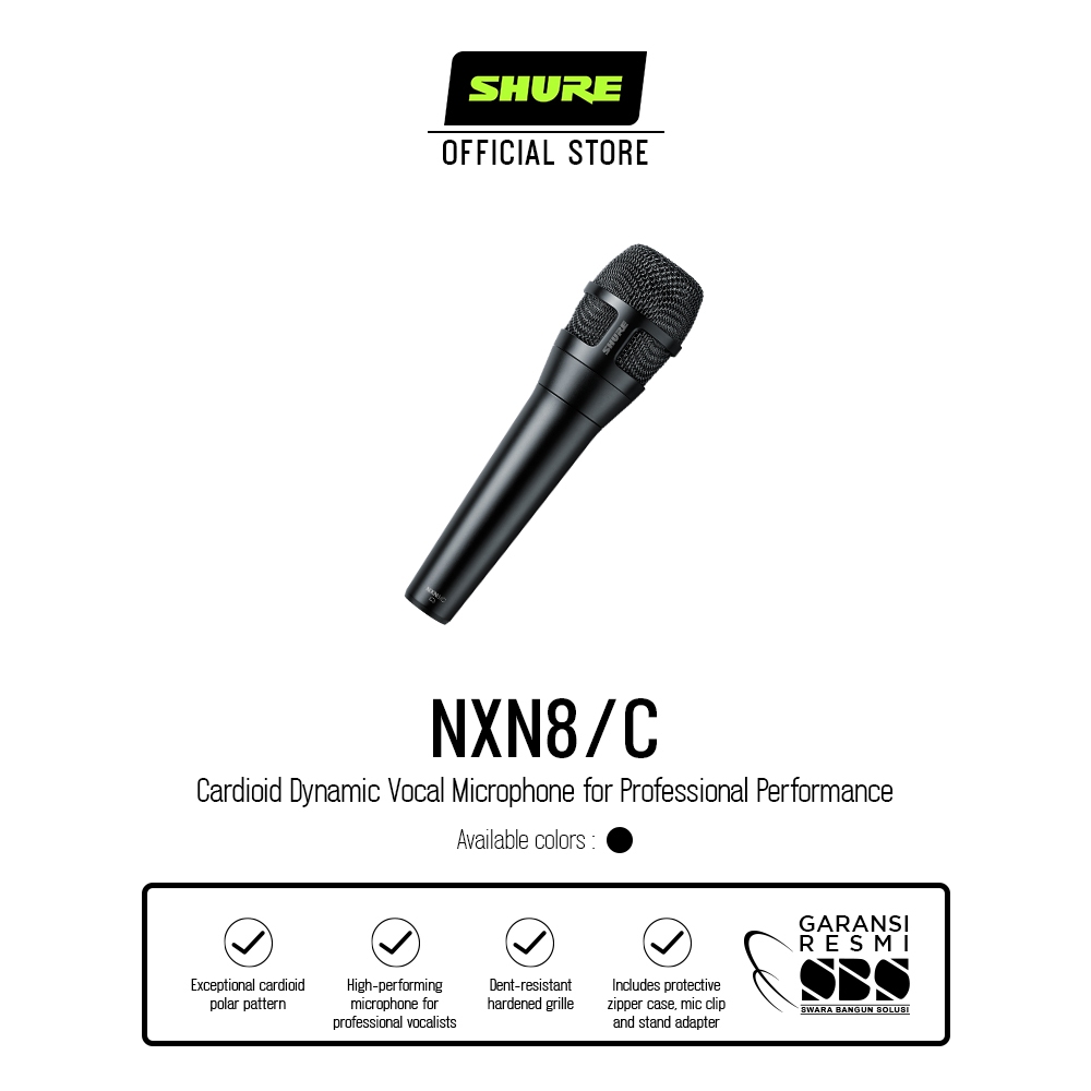 Jual Shure Nexadyne 8/C Cardioid Dynamic Vocal Microphone for Professional Performance | Shopee ...