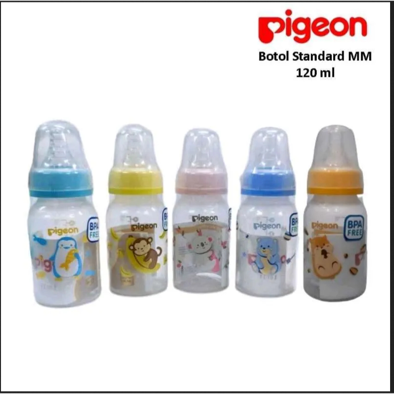 Jual PIGEON BOTOL SUSU STANDART PERISTALTIC NIPPLE MM UKURAN 50ML, 120ML, 240ML | Shopee Indonesia