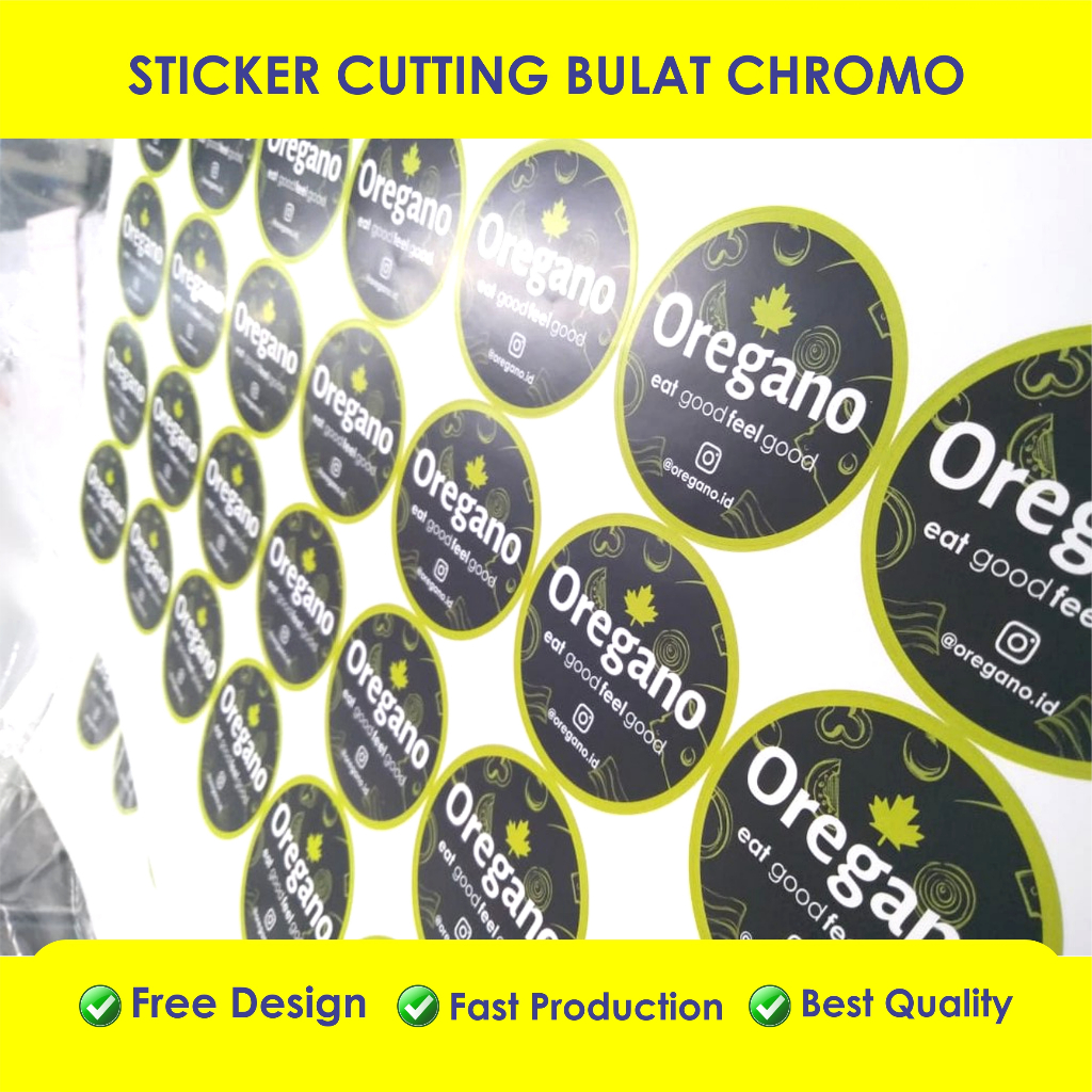 Jual Cetak Stiker Chromo / Bontaq Custom Label Nama Makanan Kemasan ...