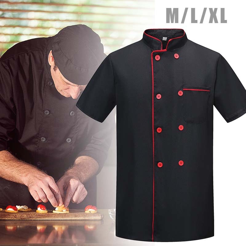 Jual Baju Koki Baju Masak Koki Pendek Seragam Chef Pria Wanita Baju ...
