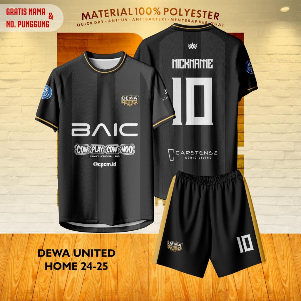 Jual Jersey/Baju Bola DEWA UNITED HOME 24/25 SUPORTER Gratis Name Set ...