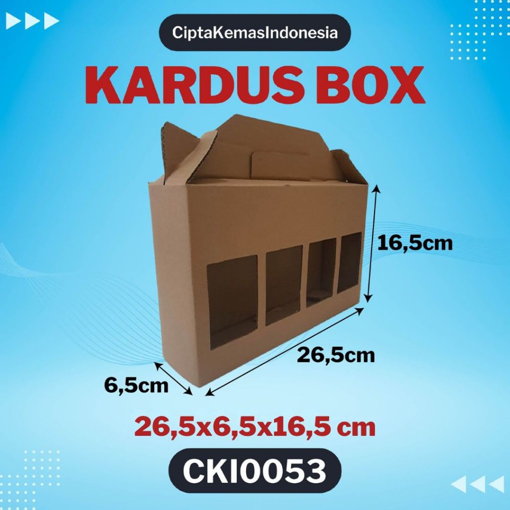 Jual Kardus Box Die Cut 17x11,3x17,3 cm Dus Packing Packaging Polos ...