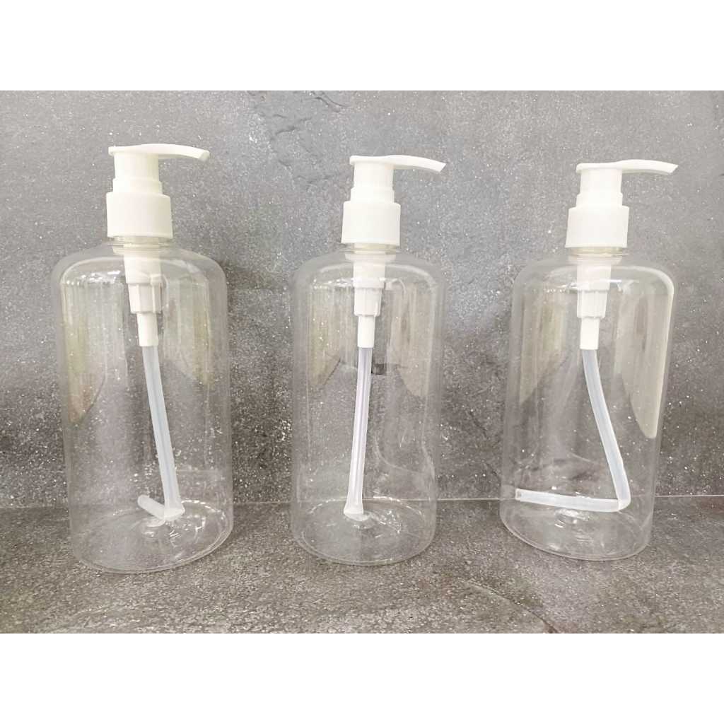 Jual Botol Sabun Pump Transparan 500ml PET Plastik Bening / Botol Pump 500ml Bening | Shopee ...