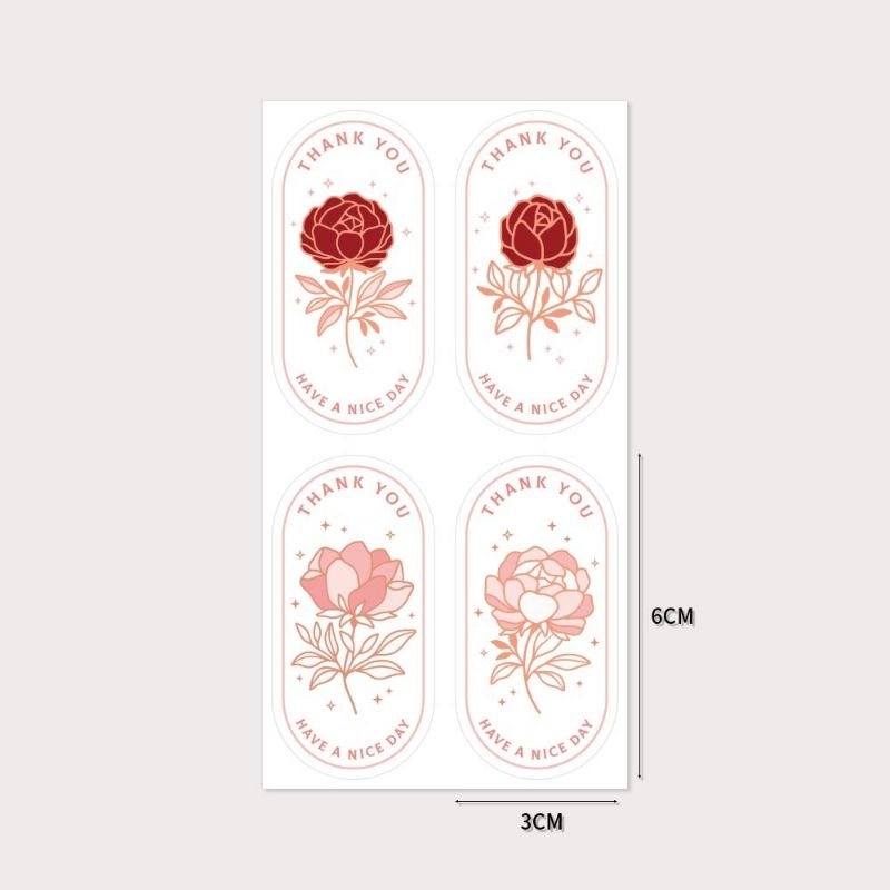 Jual STICKER ROSE ISI 4 PCS - PER 1 LEMBAR | Shopee Indonesia