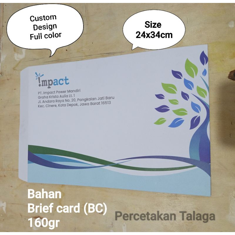 Jual Cetak Amplop Folio 24x34 cm custom design full color amplop MCU ...