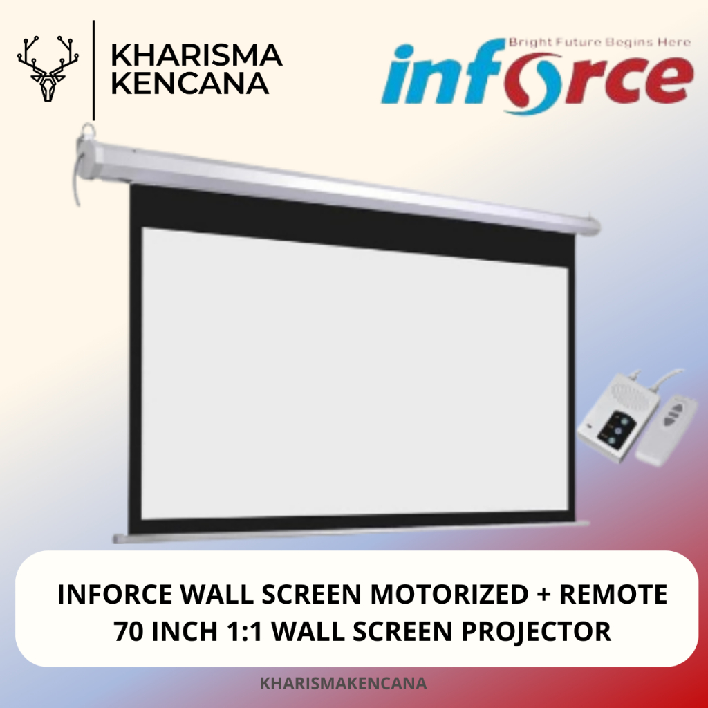 Jual INFORCE WALL SCREEN MOTORIZED + REMOTE 70" 1:1 1780 X 1780 MM WALL ...