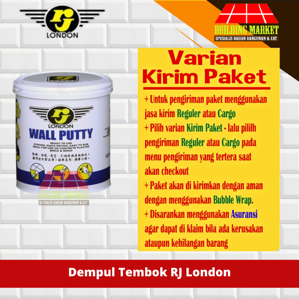 Jual DEMPUL TEMBOK WALL PUTTY PLAMIR PLAMUR TEMBOK RJ 1 KG | Shopee ...