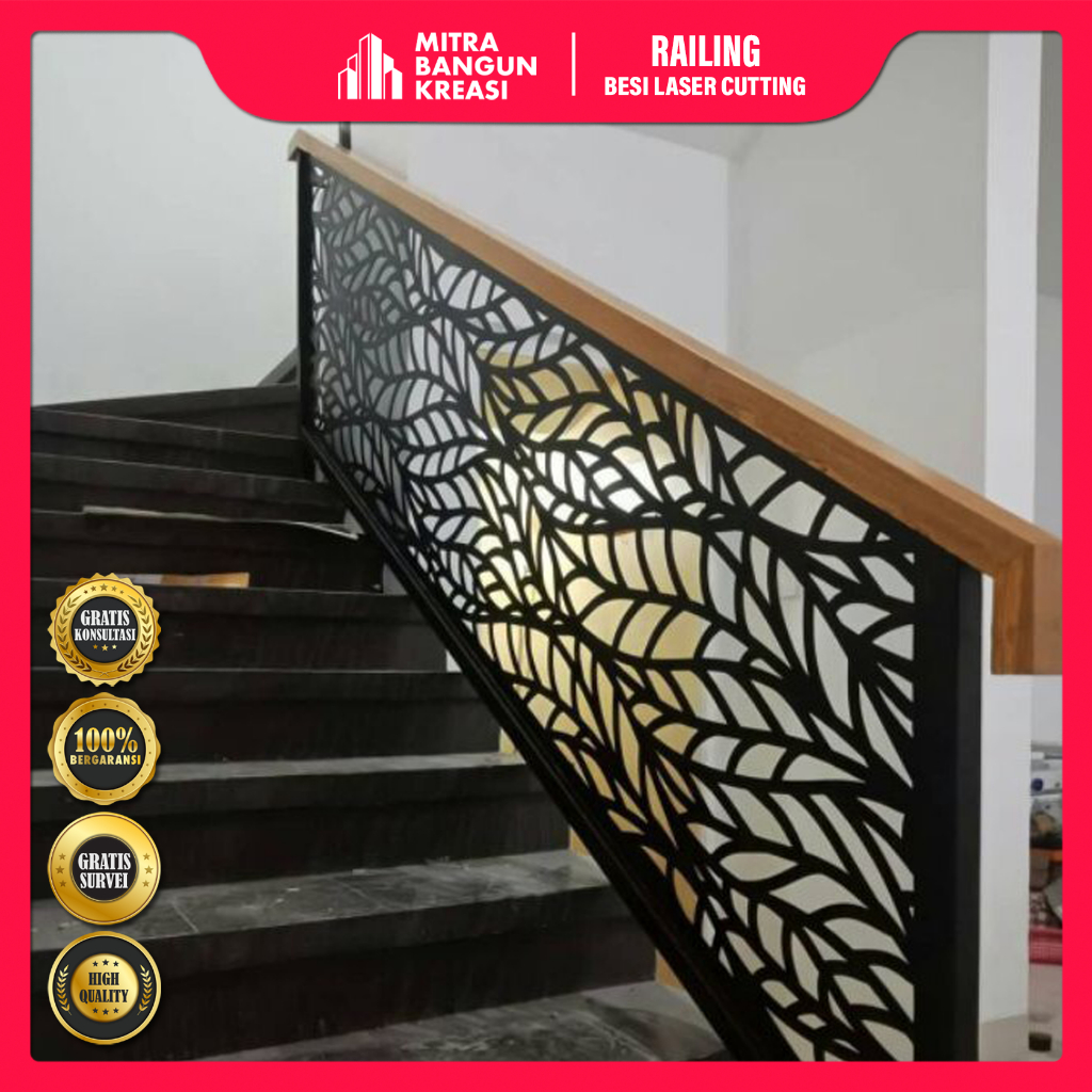 Jual Railing Tangga Balkon Motif Laser Cutting Minimalis Modern [MR002 ...