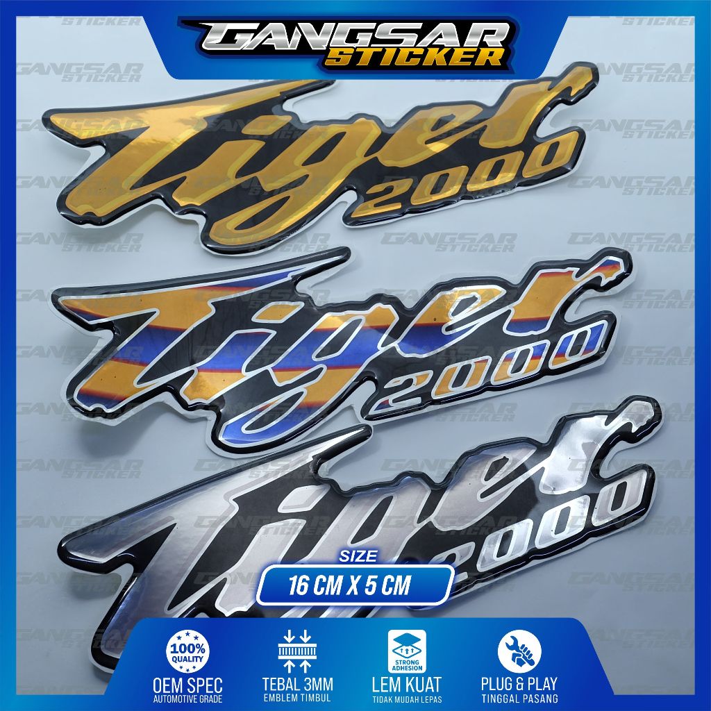 Jual emblem timbul tiger 2000 honda / emblem logo tiger 2000 | Shopee ...