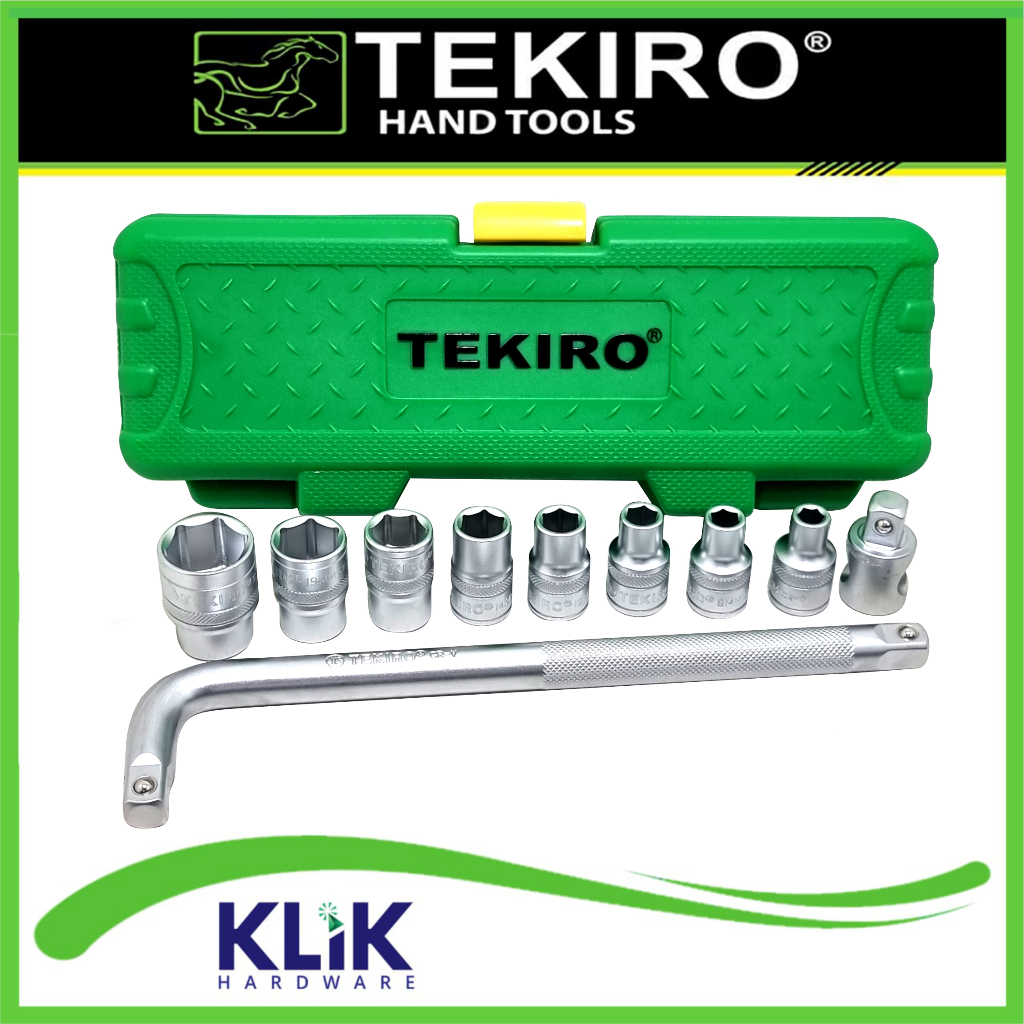 Jual TEKIRO Kunci Shock Sock Sok Set 10 Pcs 8 - 24 mm Motor Mobil Box PVC | Shopee Indonesia