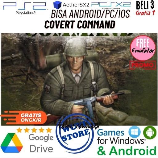 Jual PS 2 Covert Command | Bisa di PC / Android / IOS Plus Emulator ...