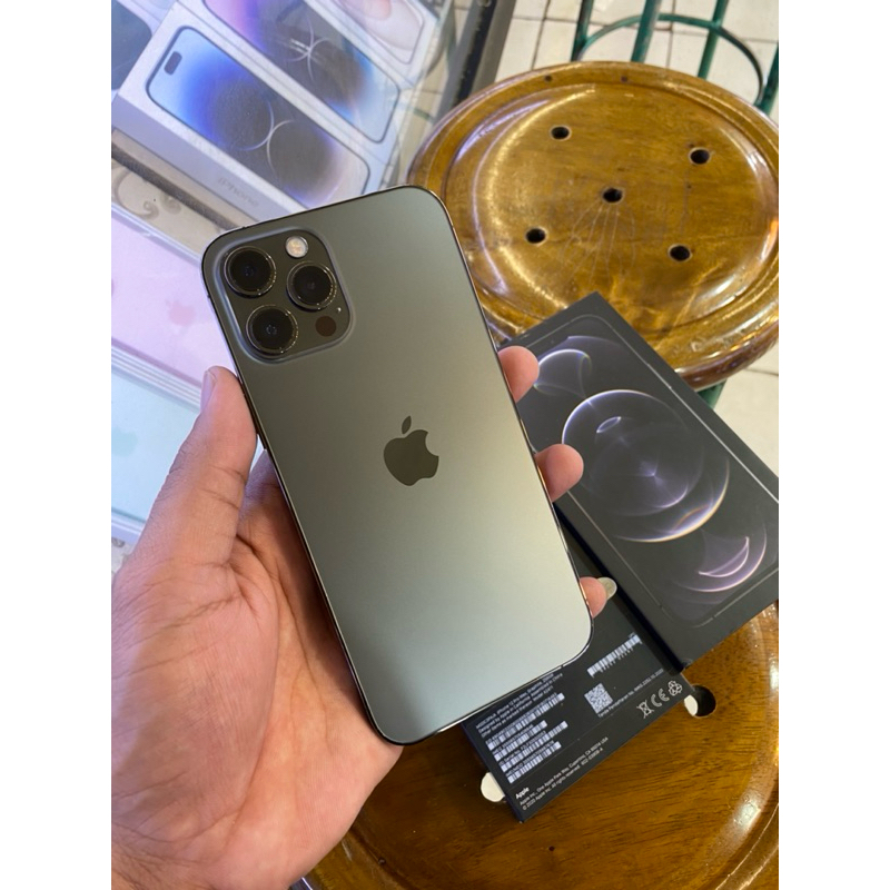 Jual iPhone 12 Promax 256gb Graphite iBOX Resmi Fullset Original ...