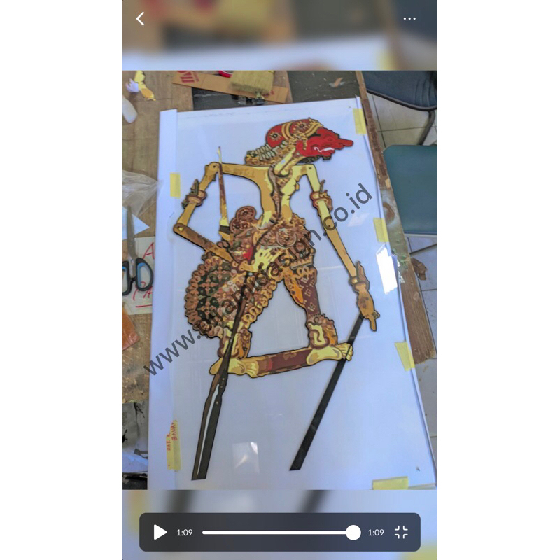 Jual Wayang Sengkuni ornamen dekorasi frame dinding traditional puppet ...