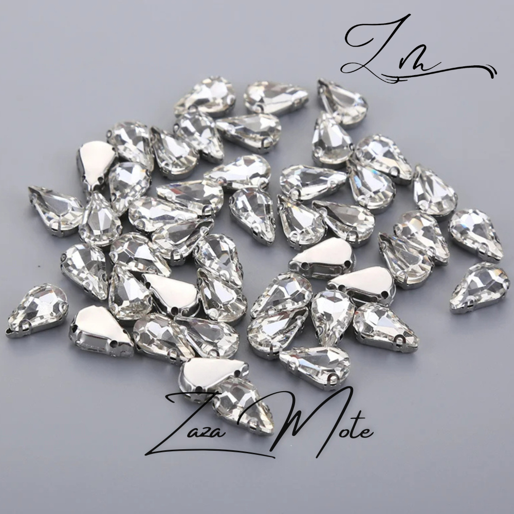 Jual Manik Payet Jahit Diamon Cangkang Model Tetes Grade A Warna Putih ...