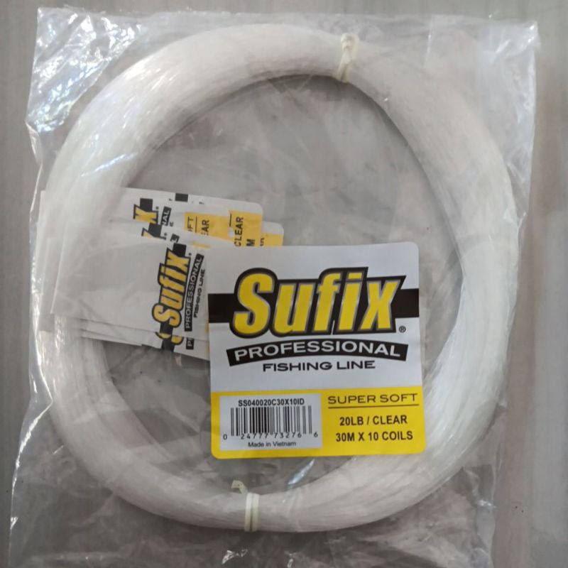 Jual Senar Mono Sufix Professional Fishing Line Super Soft 20LB/Clear ...